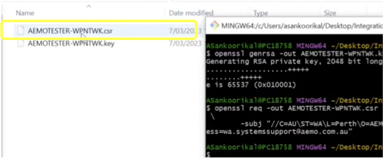 WEM Certificate - AEMO APIs